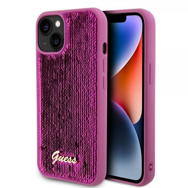 Guess iPhone 13 Deksel Sequin Fuschia - Elkjøp | Elkjøp