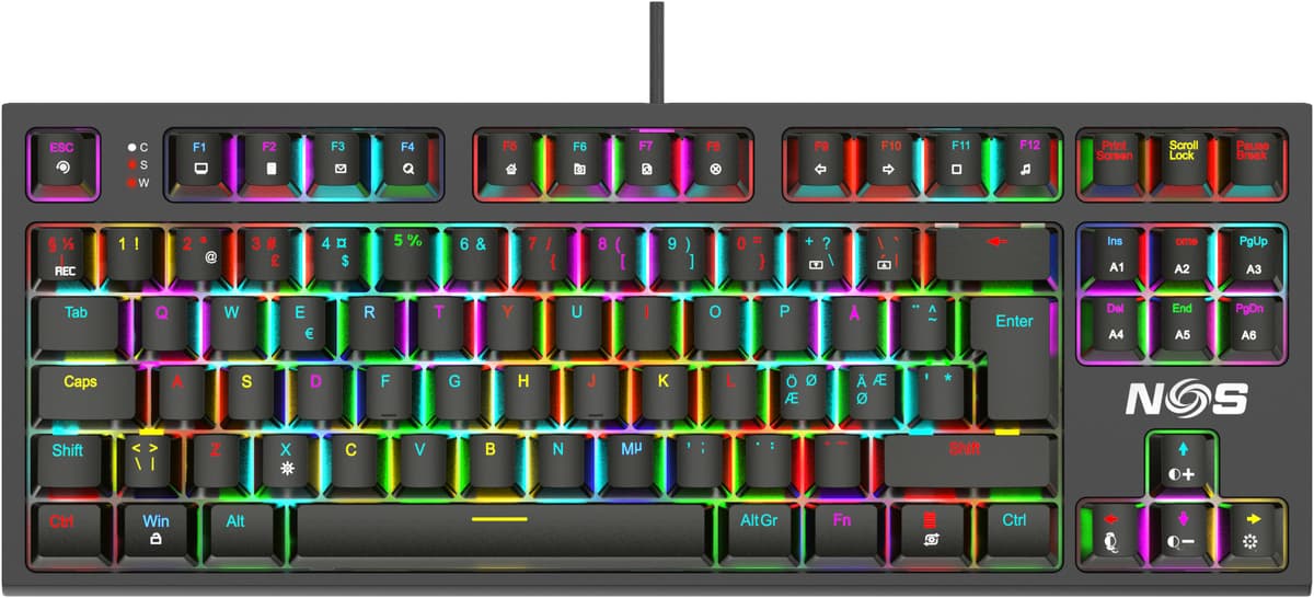 NOS C350 Gaming tastatur V2 RGB TKL - Elkjøp | Elkjøp