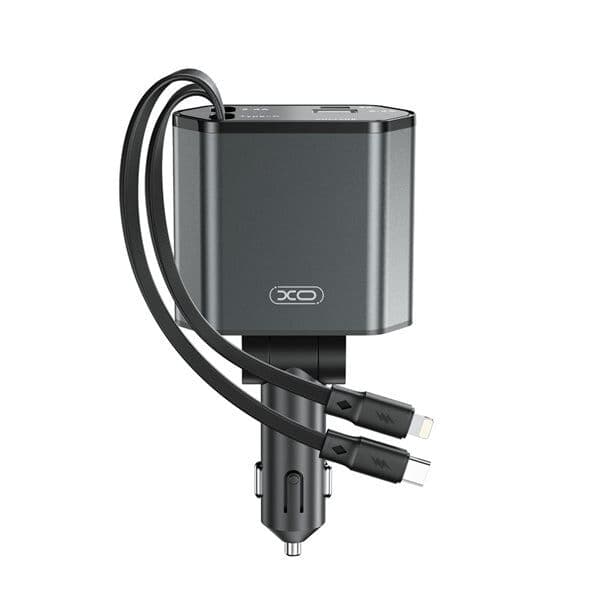 XO Billader 104W med 1x USB 1x USB-C og USB-C + Lightning-kabel ...