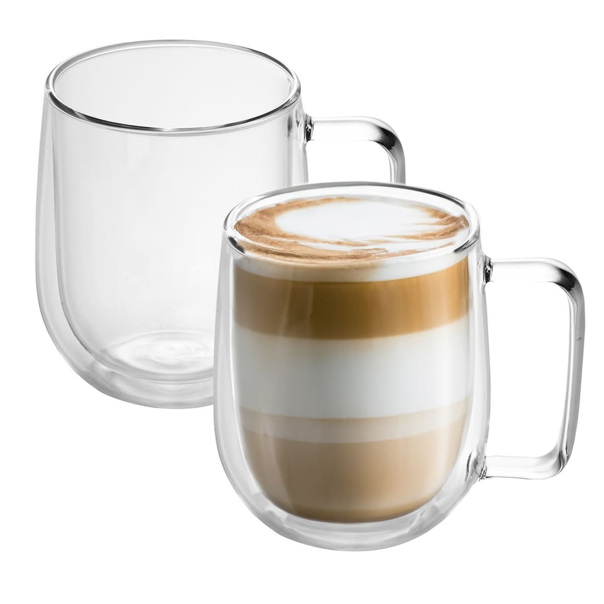 2x Kaffeglass Teglass Dobbeltvegget Termisk Glass 200ml - Elkjøp | Elkjøp
