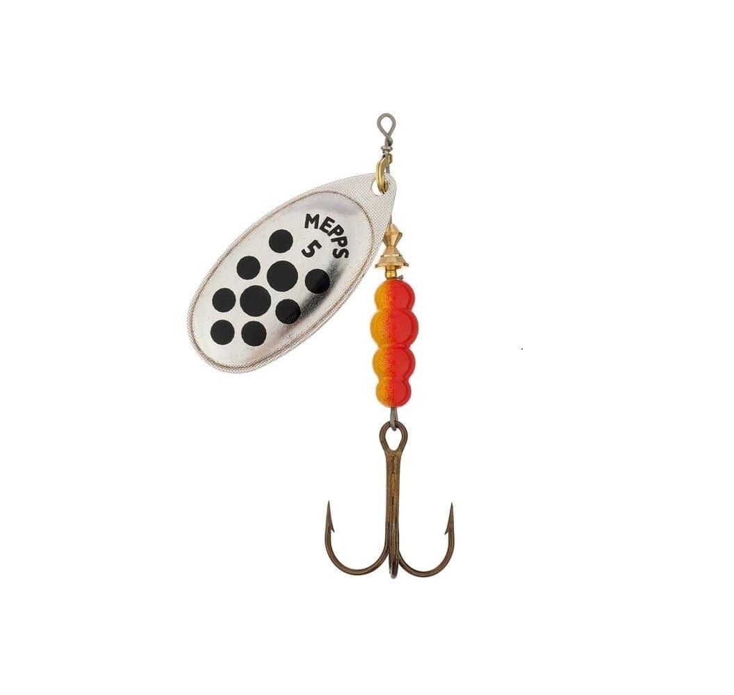 Spinner MEPPS AGLIA DECOREE-5 13,0g sølv/svarte prikker - Elkjøp | Elkjøp