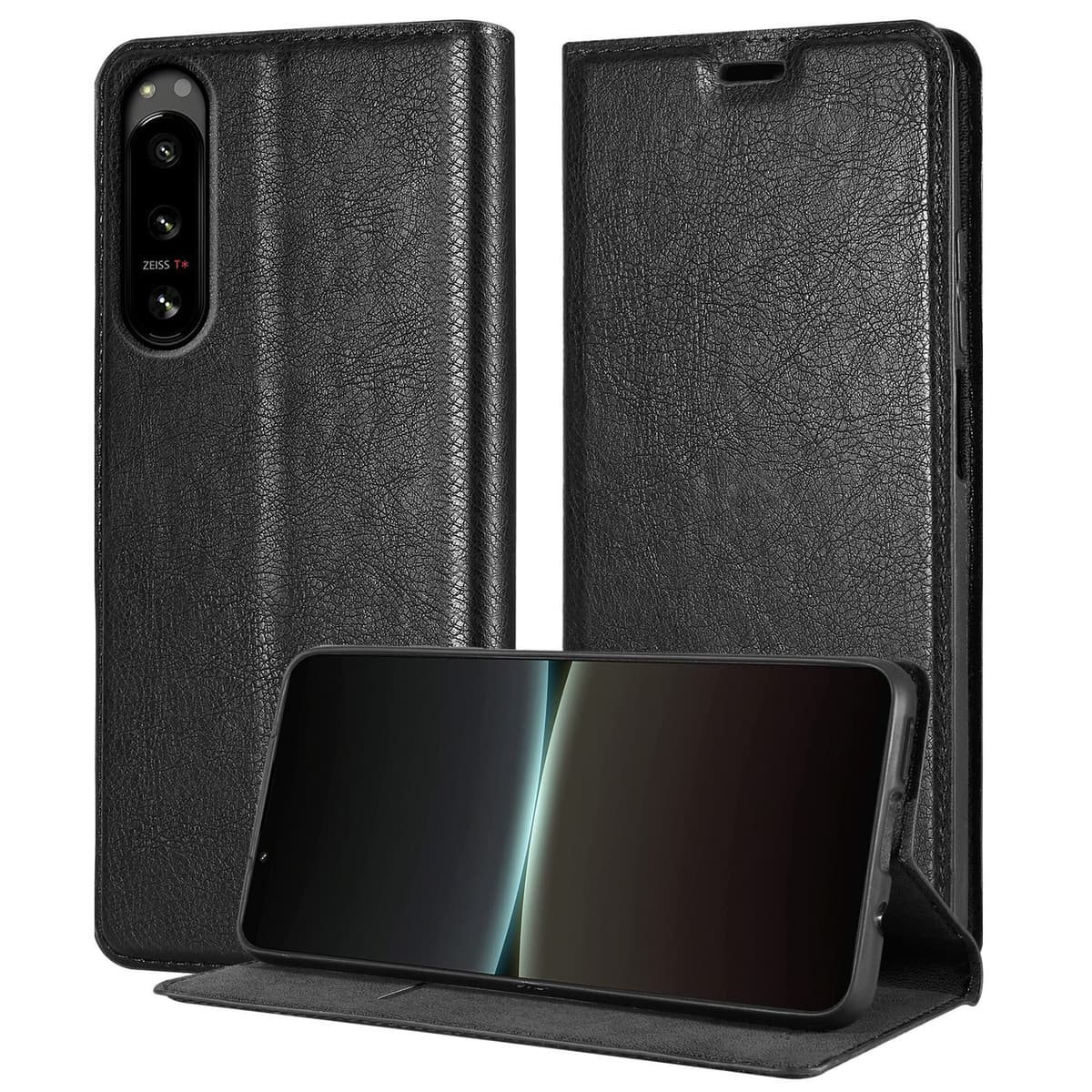 Sony Xperia 5 IV lommebokdeksel case (svart) - Elkjøp | Elkjøp