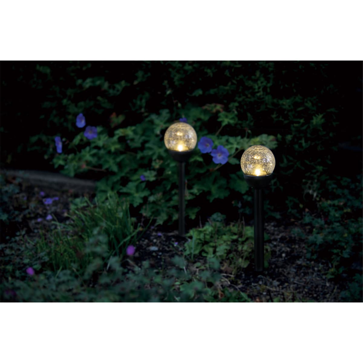 Nordic Energy Solar Crackled Glass Globe utendørsbelysning (sort) - Elkjøp | Elkjøp