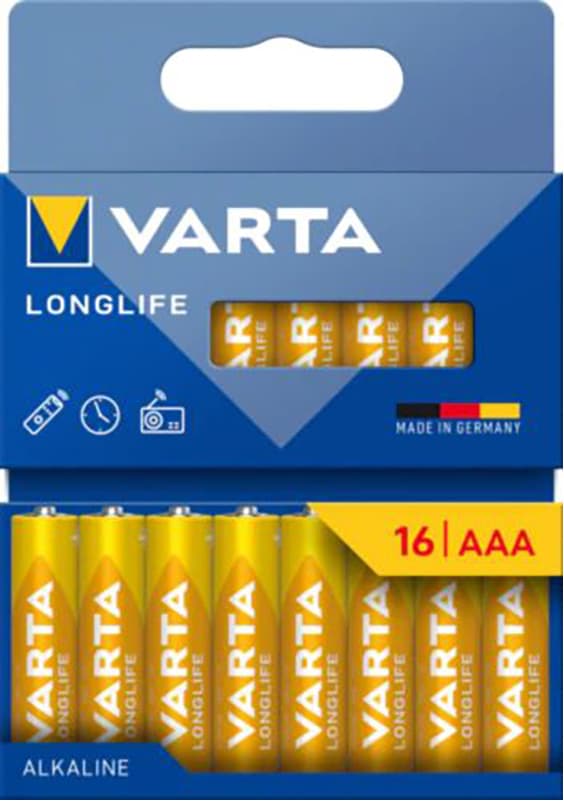 Varta Longlife Power AAA-batterier 7042381 16-pakke (gul) - Elkjøp | Elkjøp