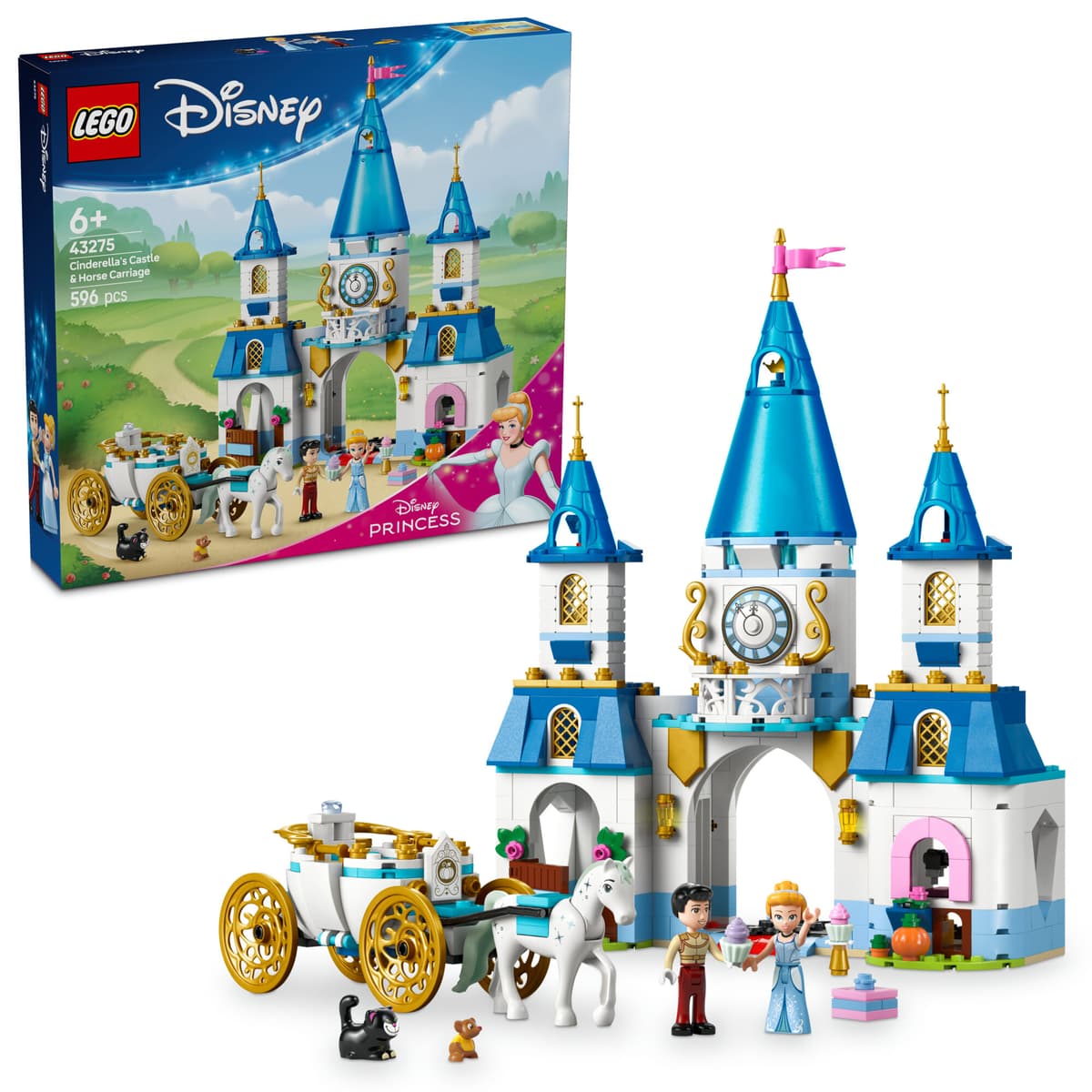 LEGO Disney Princess Askepotts slott og hestetrukne vogn 43275 - Elkjøp ...
