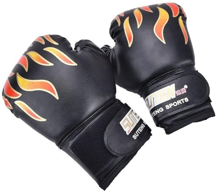 Boksehansker for voksne, svarte med flammer - Elkjøp | Elkjøp