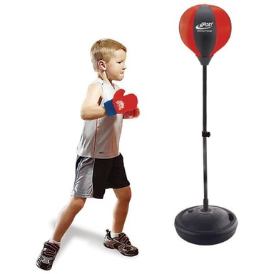 Bokseball 102cm med hansker for barn - Elkjøp