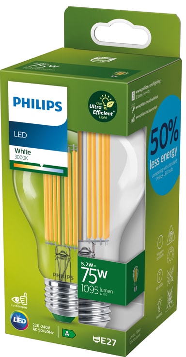 Philips LED lyspære 5,2W E27 - Elkjøp