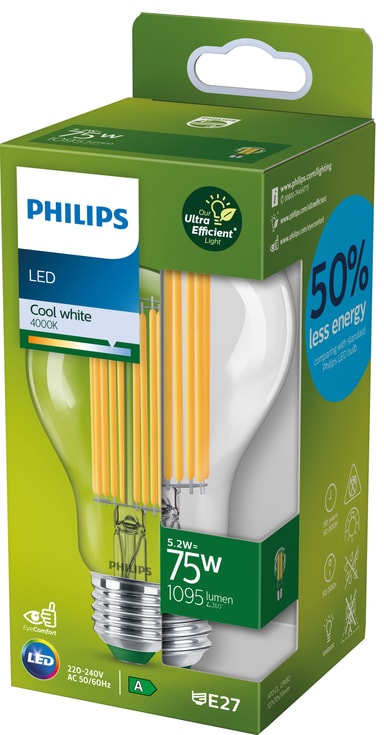 Philips LED lyspære 5,2W E27 - Elkjøp | Elkjøp