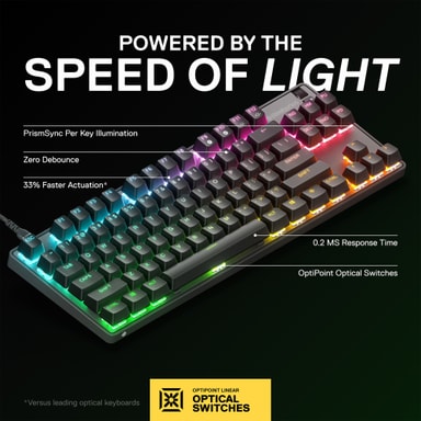 SteelSeries Apex 9 TKL gamingtastatur - Elkjøp