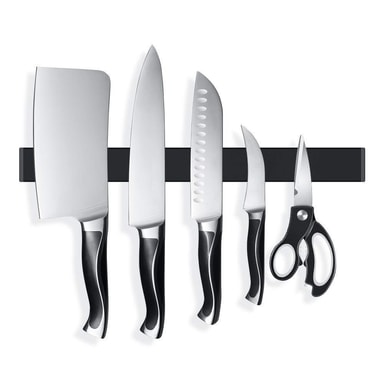 Magnetisk knivholder 40 cm rustfritt stål Sort - Elkjøp