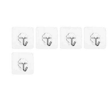 Multifunksjonell selvklebende krok PVC Transparent 5-pakning - Elkjøp ...