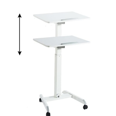 Lite Høybart / senkbart databord/ laptopbord på hjul - Elkjøp