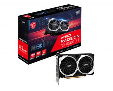 MSI RADEON RX 6500 XT MECH 2X 4G OC grafikkort AMD 4 GB GDDR6 - Elkjøp ...