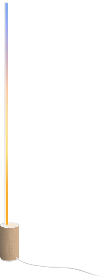 Philips Hue Gradient Signe gulvlampe eik - Elkjøp