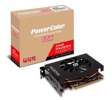 PowerColor AXRX 6500XT 4GBD6-DH grafikkort AMD Radeon RX 6500 XT 4 GB ...