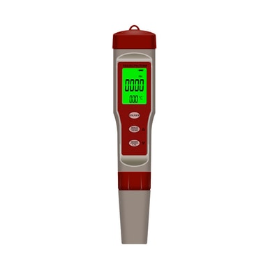 4-i-1 digital pH-måler Vanntester TDS/EC/pH/Temperature rød - Elkjøp