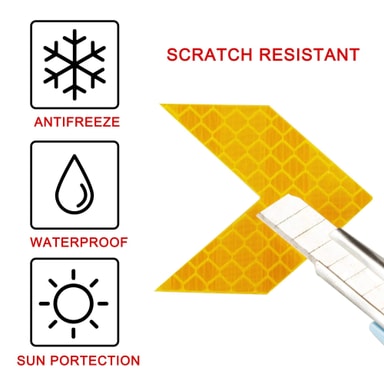 Strong Arrow Reflection Stickers 10-Pack Gul - Elkjøp