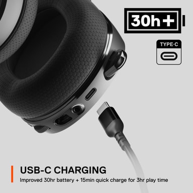 SteelSeries Arctis 7 Plus Wireless gaming headset (sort) - Elkjøp