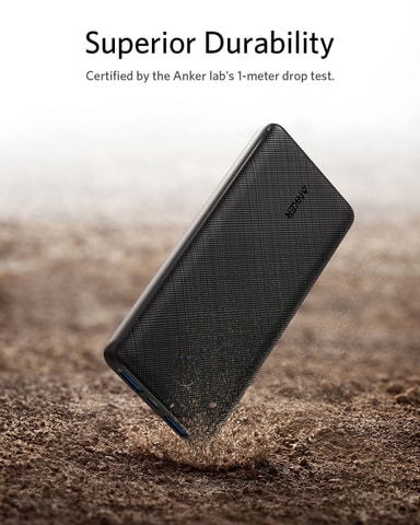 Anker PowerCore Slim 10000mAh powerbank (sort) - Elkjøp