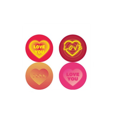 Hjerte Valentinsdag-klistremerker 500-deler Flerfarget - Elkjøp