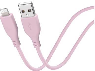 Goji USB-A til Lightning kabel 1,8m (rosa) - Elkjøp