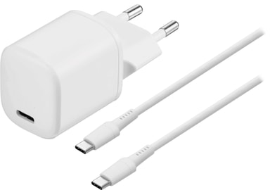 Sandstrøm 20W USB-C lader med USB-C-kabel - Elkjøp