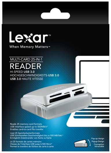 Lexar Multi-Card 25 In 1 Usb 3.0 Reader - Elkjøp