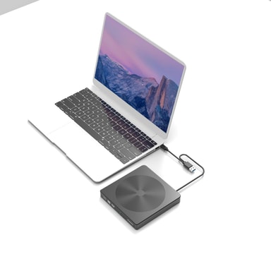 Maiwo Slim ulkoinen USB DVD/CD-soitin sekä USB-C että USB-A Ulkoinen ...