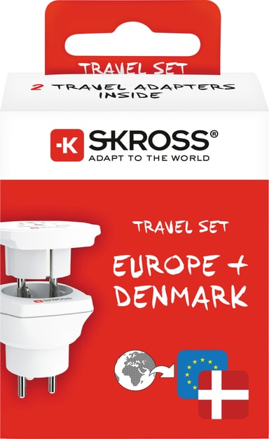 SKross Travel Adapter Combo - World-to-Denmark Earthed - Elkjøp