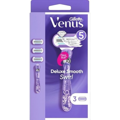 Gillette Venus Rakhyvel Deluxe Smooth Swirl 3st rakblad - Elkjøp