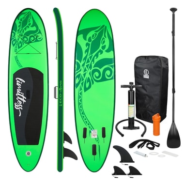 ECD Germany Uppblåsbara Stand Up Paddle Board | 308 x 76 x 10 cm | Grön ...