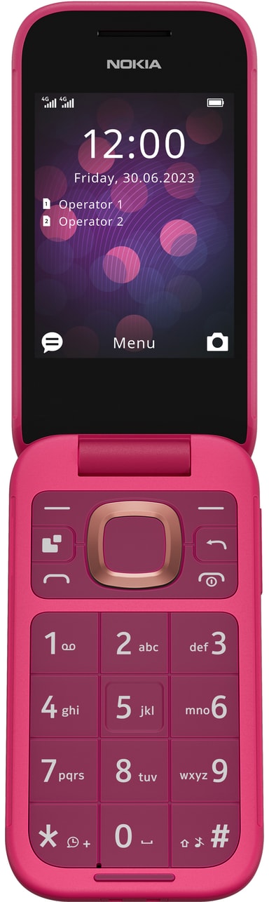 Nokia 2660 Flip mobiltelefon (rosa) - Elkjøp | Elkjøp