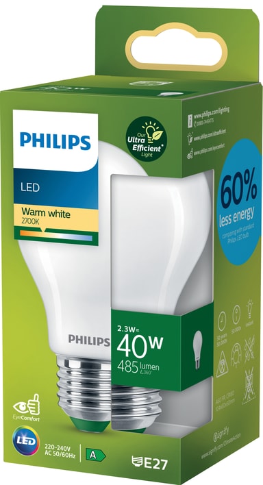 Philips Classic LED-lyspære 2,3W A60 E27 - Elkjøp | Elkjøp