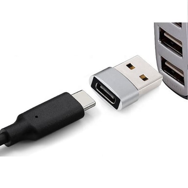 USB-C til USB 2.0-adapter Mørk grå - Elkjøp