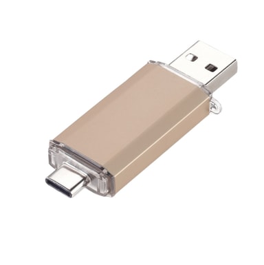 2-i-1 USB-minne med USB 3.0 och USB-C (64 GB) Gull - Elkjøp