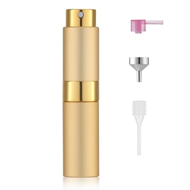 Påfyllningsbar parfym sprayflaska glasflaska legering skal 15 ml Gull ...