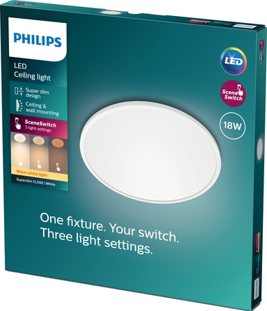 Philips Superslim taklampe 18W - Elkjøp