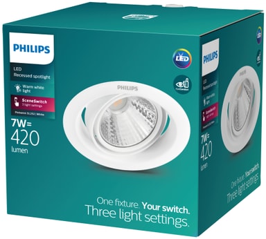 Philips Pomeron Ceiling spotlys 7W - Elkjøp