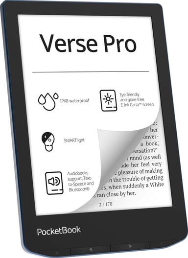 PocketBook Verse Pro eBook lesebrett 16GB (Azure) - Elkjøp