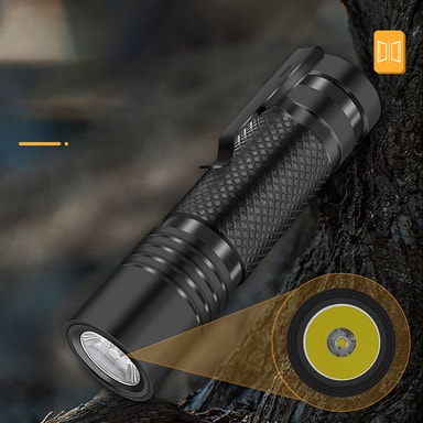 INF Mini lommelykt bærbar IPX4 vanntett 5 lysmoduser Sort - Elkjøp