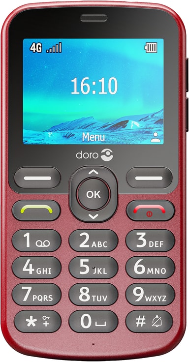 Doro 1881 mobiltelefon (rød) - Elkjøp