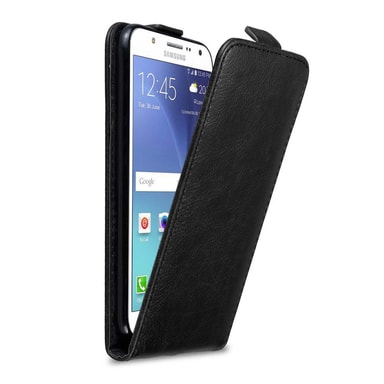 Samsung Galaxy J7 2015 deksel flip cover (svart) - Elkjøp