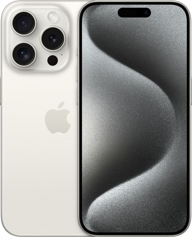 iPhone 15 Pro 5G smarttelefon 256GB Hvit Titan - Elkjøp