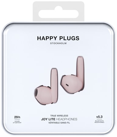 Happy Plugs Joy Lite helt trådløse in-ear hodetelefoner (rosa) - Elkjøp