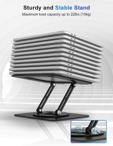 NÖRDIC bærbar stativ for opptil 17"" roterbar og justerbar høyde for ...