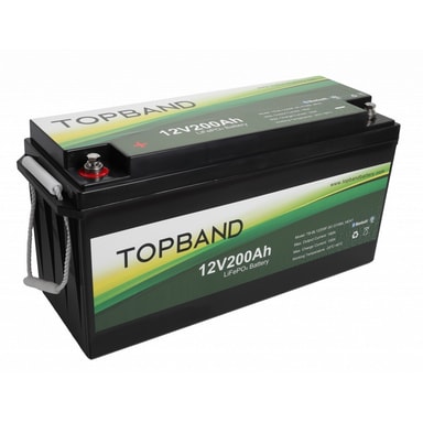 TOPBAND Lithium HEAT PRO - 12V 200AH - 200A BMS - Bluetooth og Varme ...