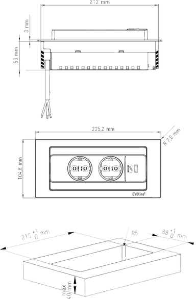 EVOline BackFlip stikkontakt (hvit) - Elkjøp | Elkjøp