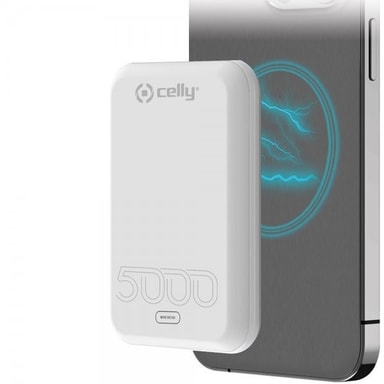 Celly Powerbank Magnetic Wireless Power Bank 5000 mAh MagSafe - Elkjøp