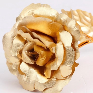 Gullrose - gullbelagt evig rose i gaveeske - Elkjøp